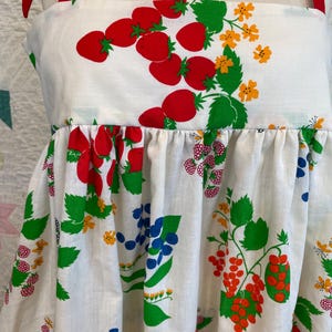 Handmade Vintage Strawberry Tablecloth Tate Dress- Size 10 - Etsy