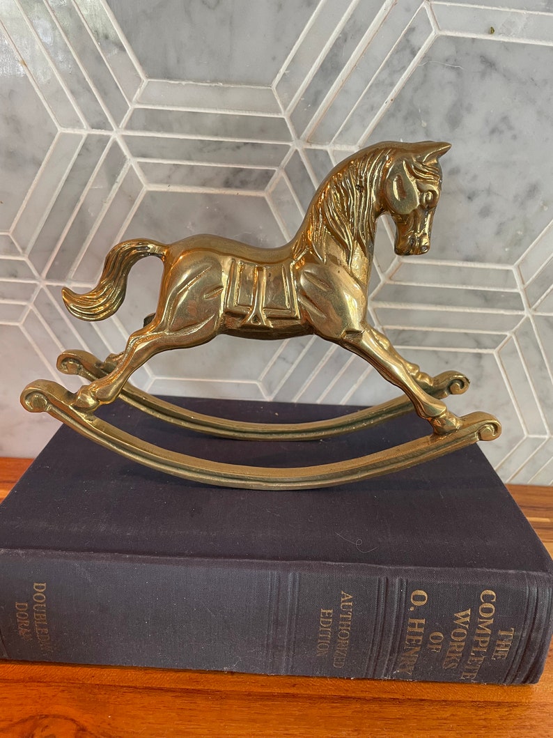 Solid Brass Rocking Horse - Etsy
