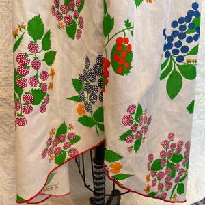 Handmade Vintage Strawberry Tablecloth Tate Dress- Size 10 - Etsy