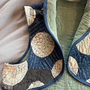 Bolero Vest From Vintage Handsewn Indigo Snowball Quilt Medium - Etsy