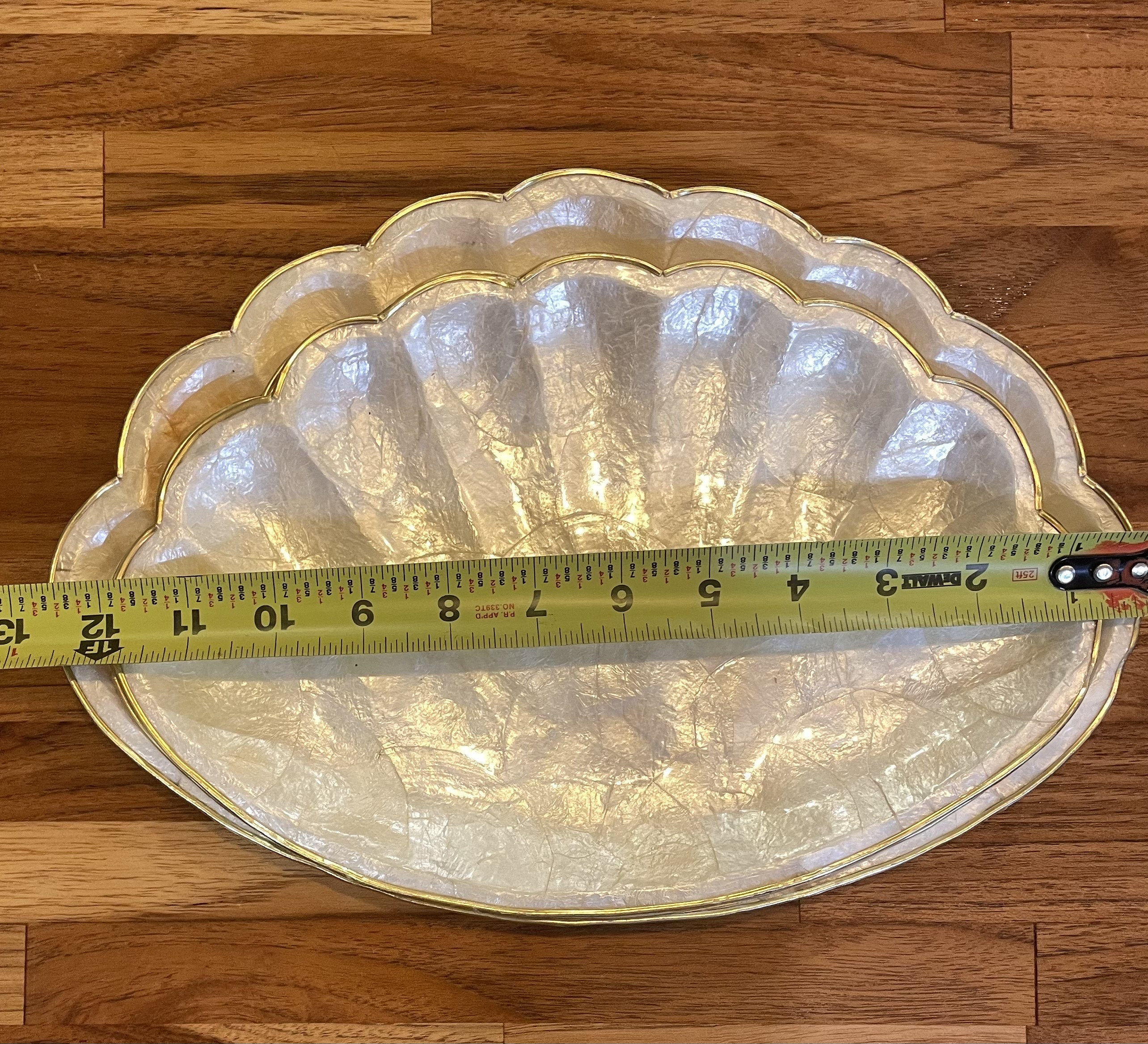 Set of 3 Capiz Shell Plates - Etsy