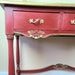 Elegant Vintage Red Console Table/refinished/hand Painted - Etsy