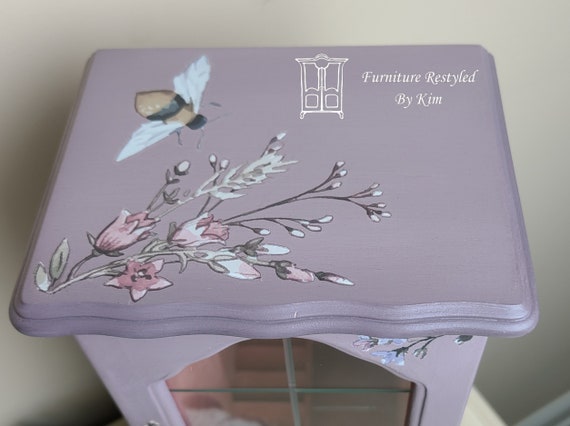 Purple Floral Jewelry Box/refinished - Etsy