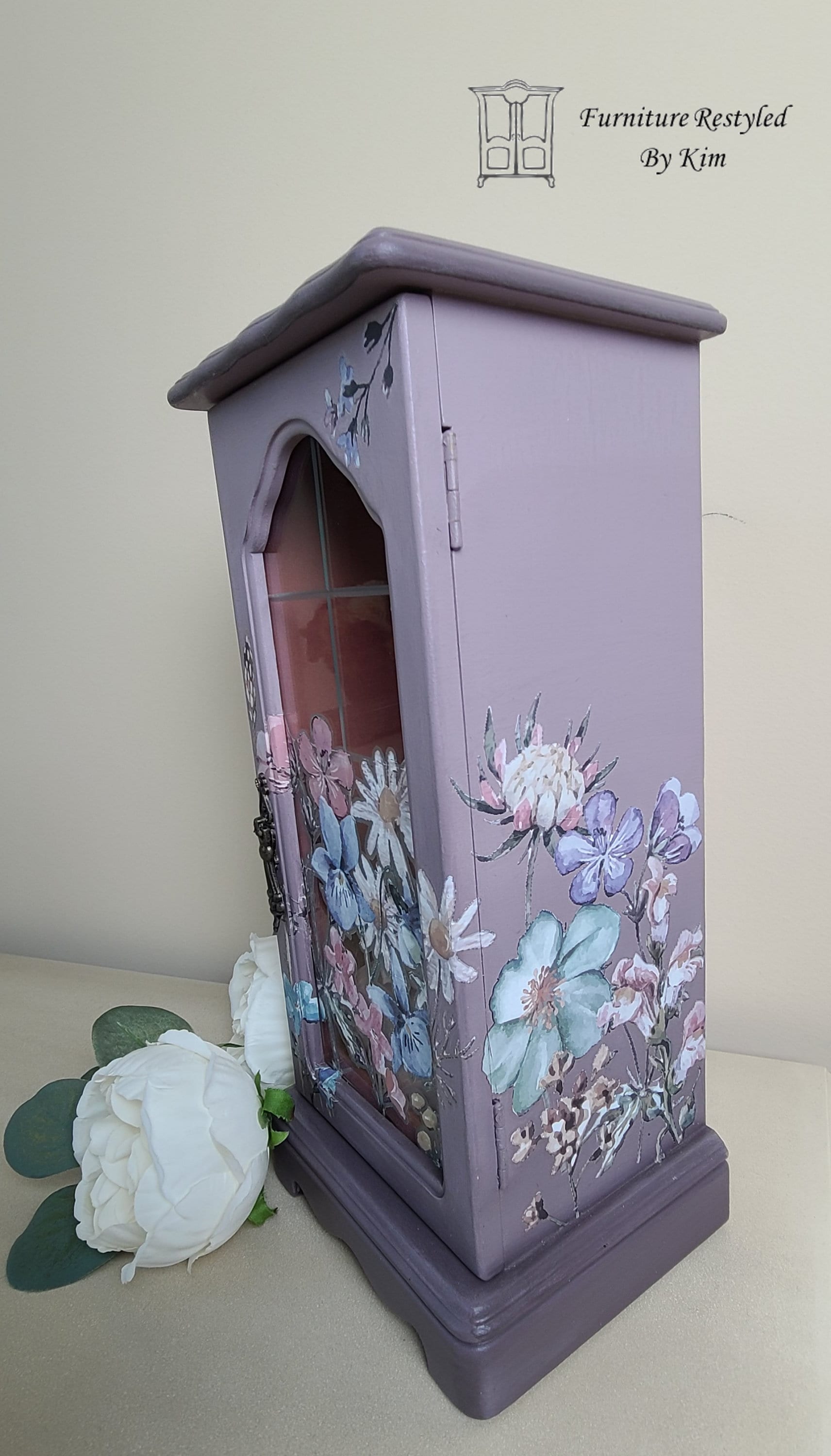 Purple Floral Jewelry Box/refinished - Etsy