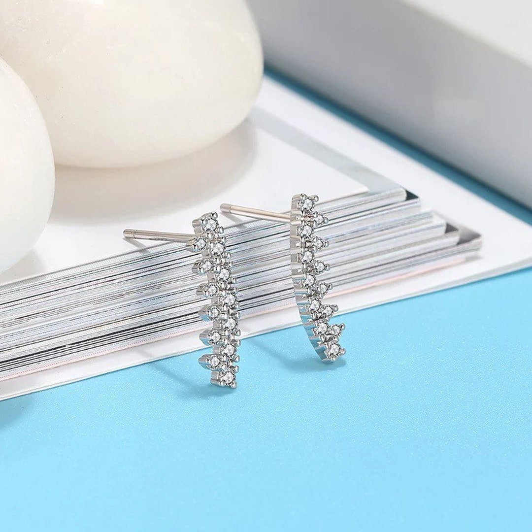 Minimalist Crawler Stud Earrings Ear Crawlers Ear Climber - Etsy