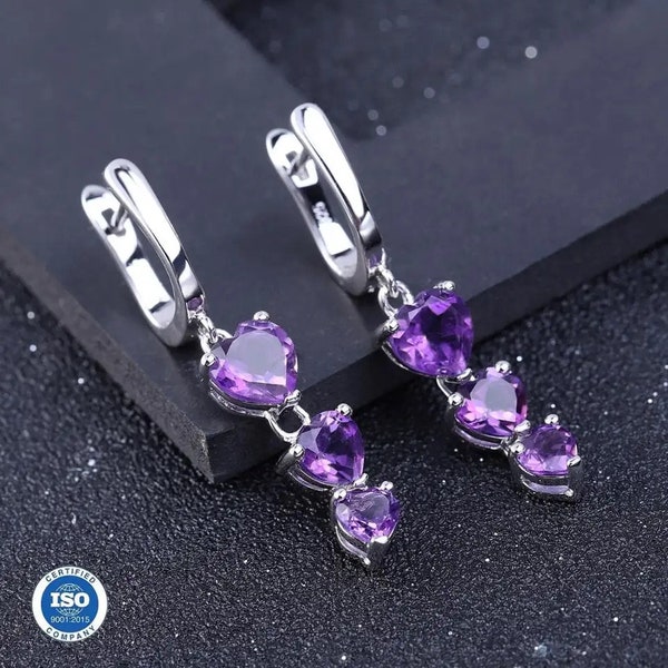 Three Heart Earrings - Etsy