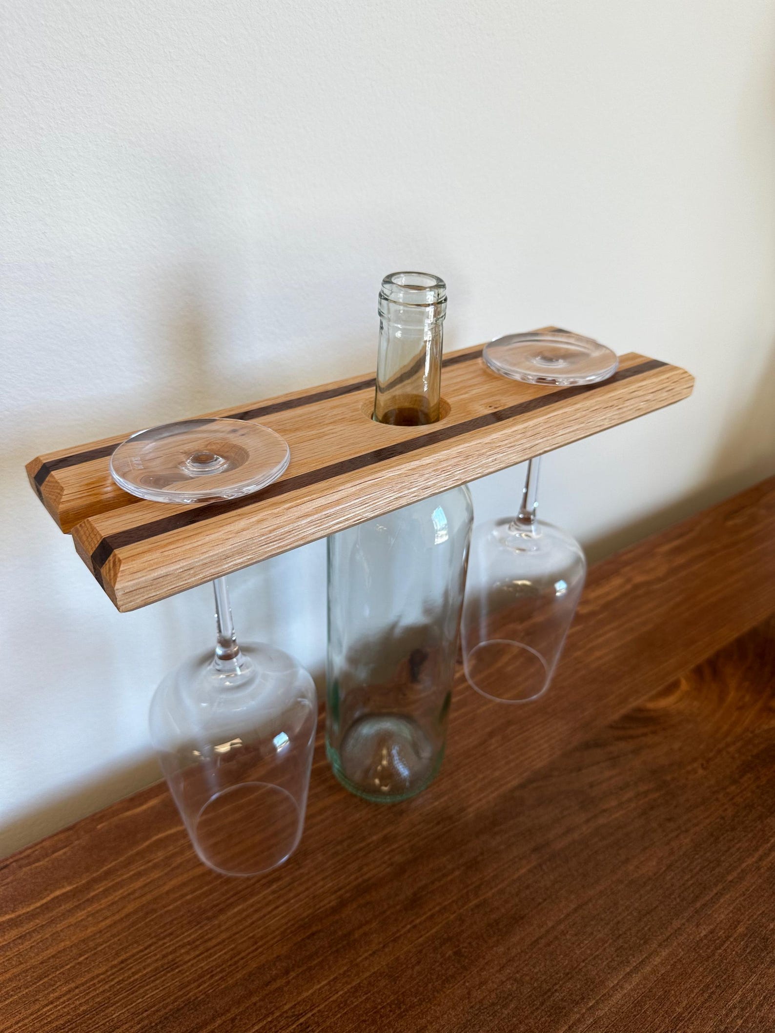 Handcrafted Wooden Wine Caddy | Handcrafted Wine Rack, Housewarming ...