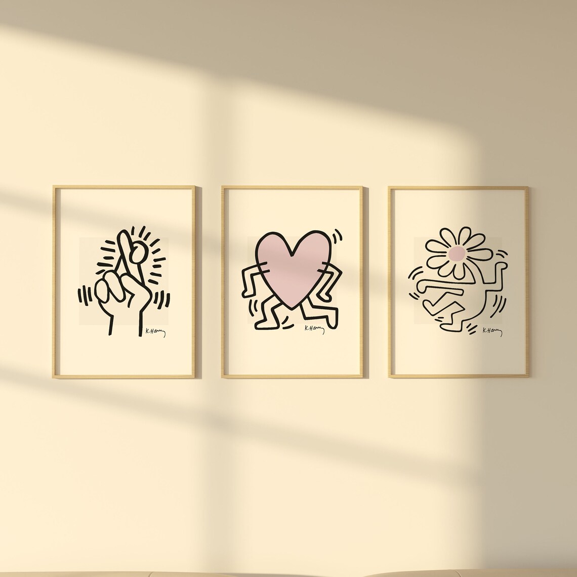 Keith Haring Poster Gallery Wall Set Keith Haring Print Set of 3 Keith ...