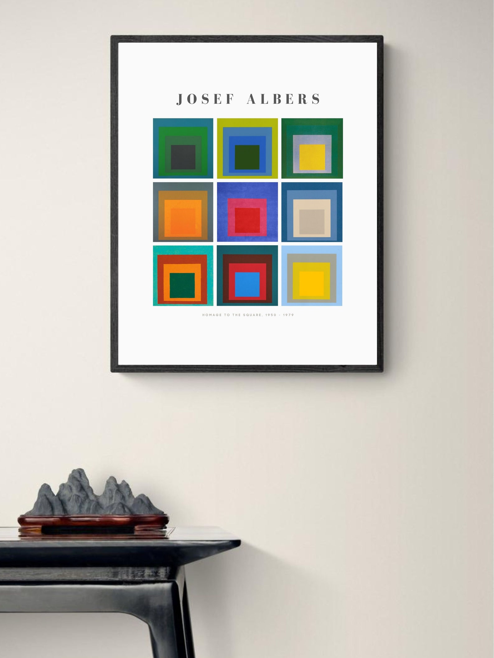 Josef Albers Homage to the Square Series Art Exhibition Poster Abstract ...