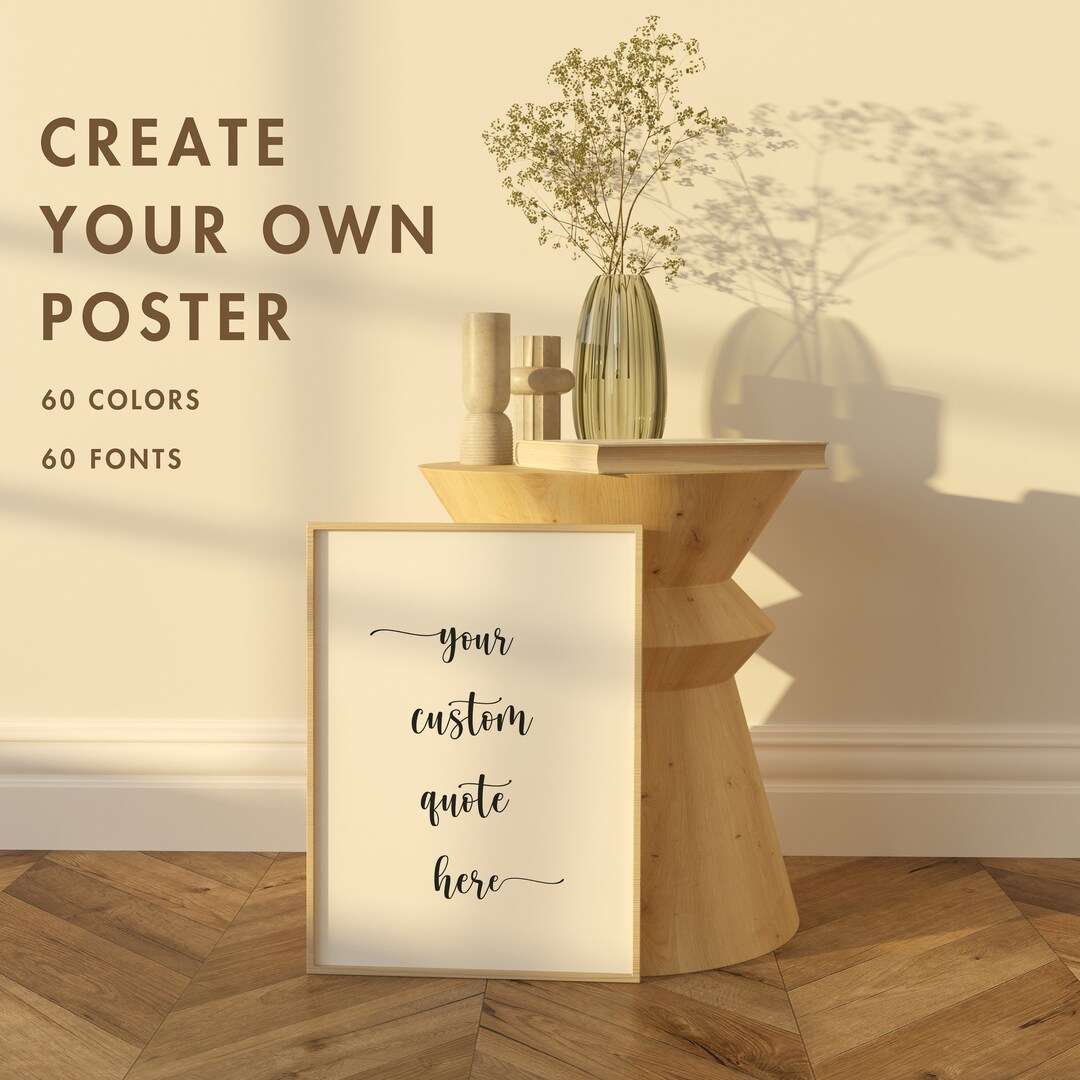 Custom Poster Download Personalized Digital Print Custom Quote Art ...