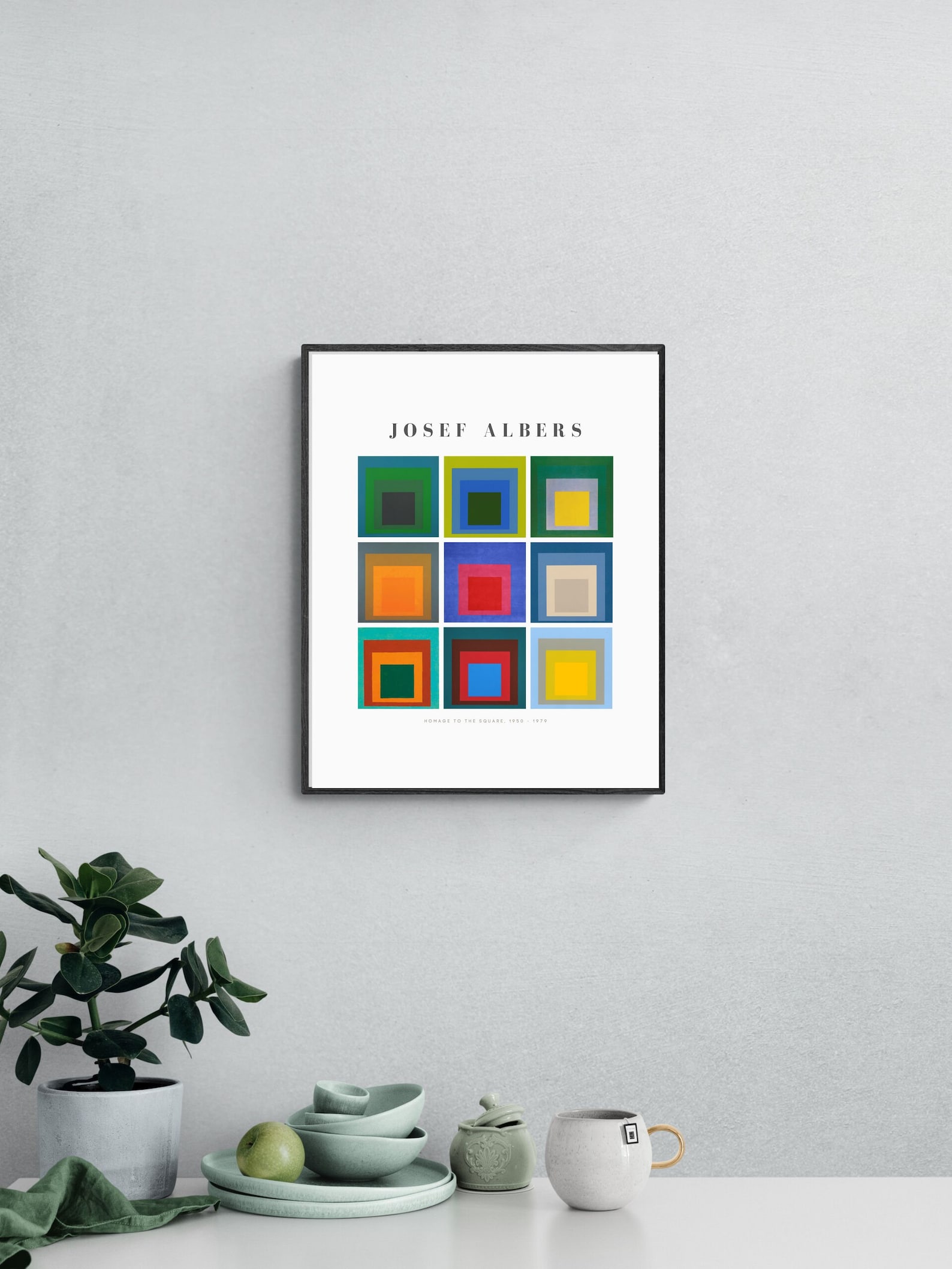 Josef Albers Homage to the Square Series Art Exhibition Poster Abstract ...