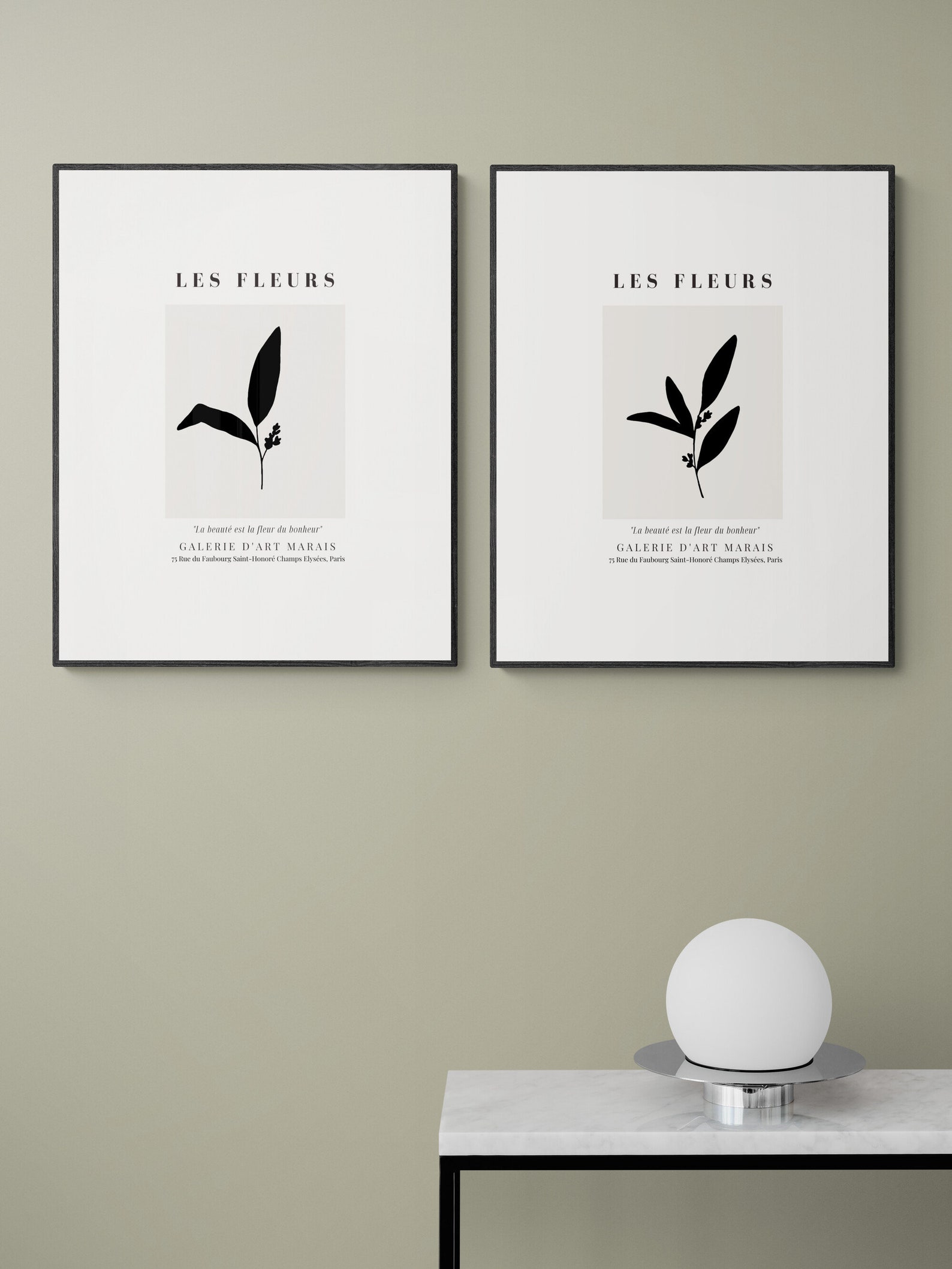 Minimalist Set of 6 Botanical Print Set, Modern Minimal Botanical Line ...