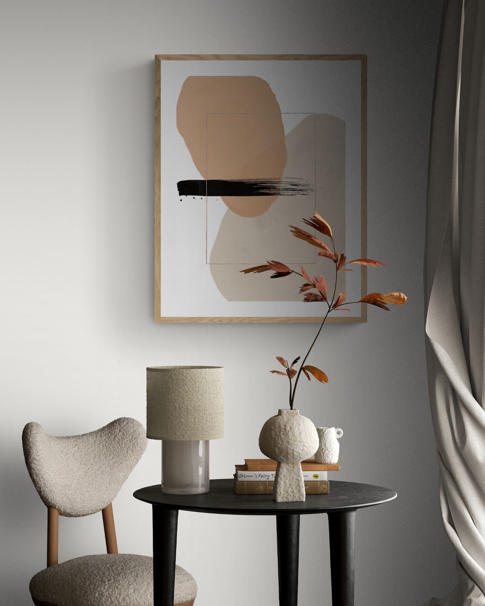 Abstract Neutral Art Modern Minimal Printable Wall Art Neutral Print ...