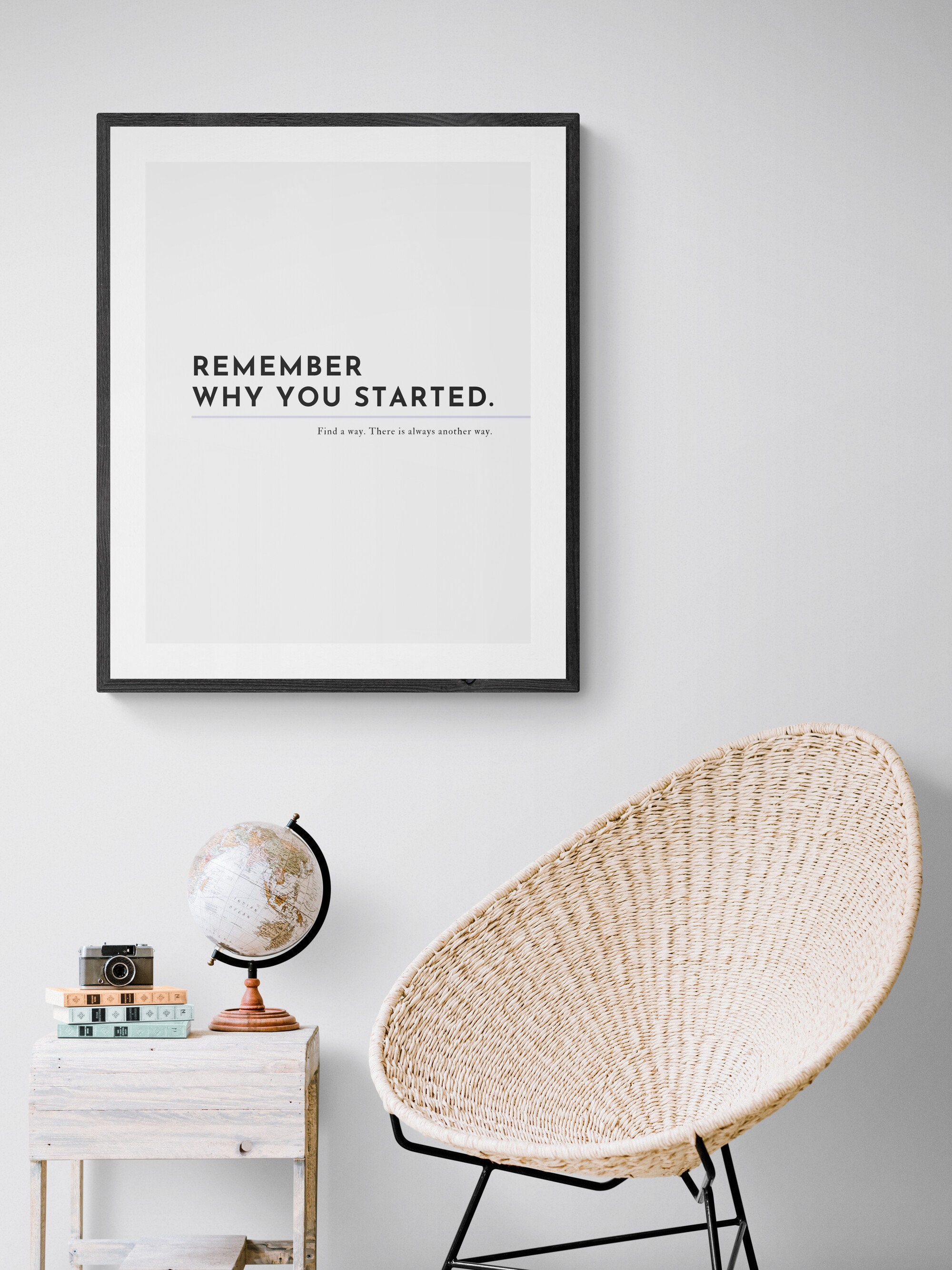 Remember Why You Started Poster Inspirational Quotes Poster - Etsy