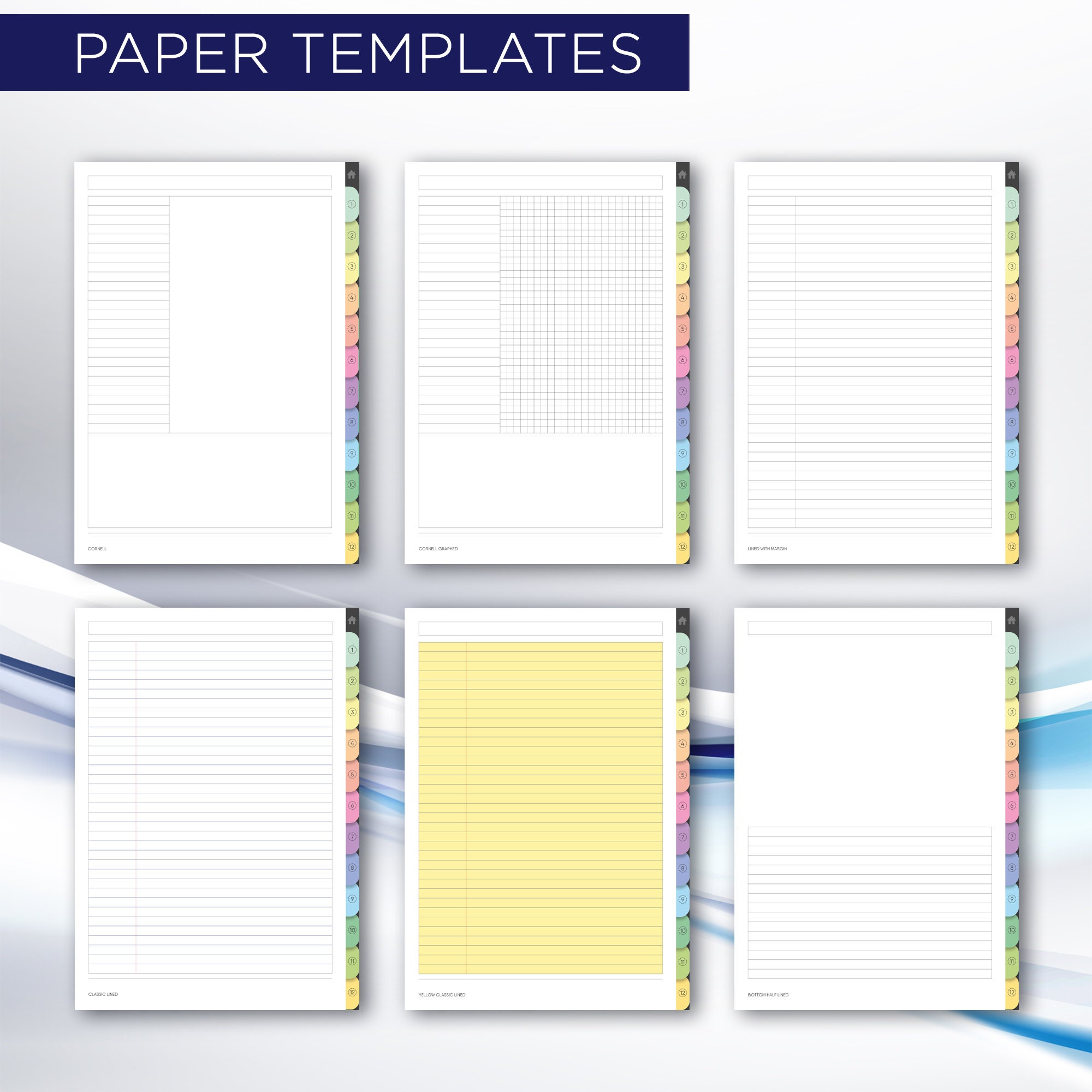 Rainbow Digital Notebook with Tabs Hyperlinked Notebook | Etsy