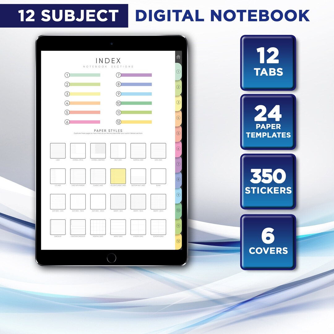 Rainbow Digital Notebook With Tabs Hyperlinked Notebook - Etsy Canada