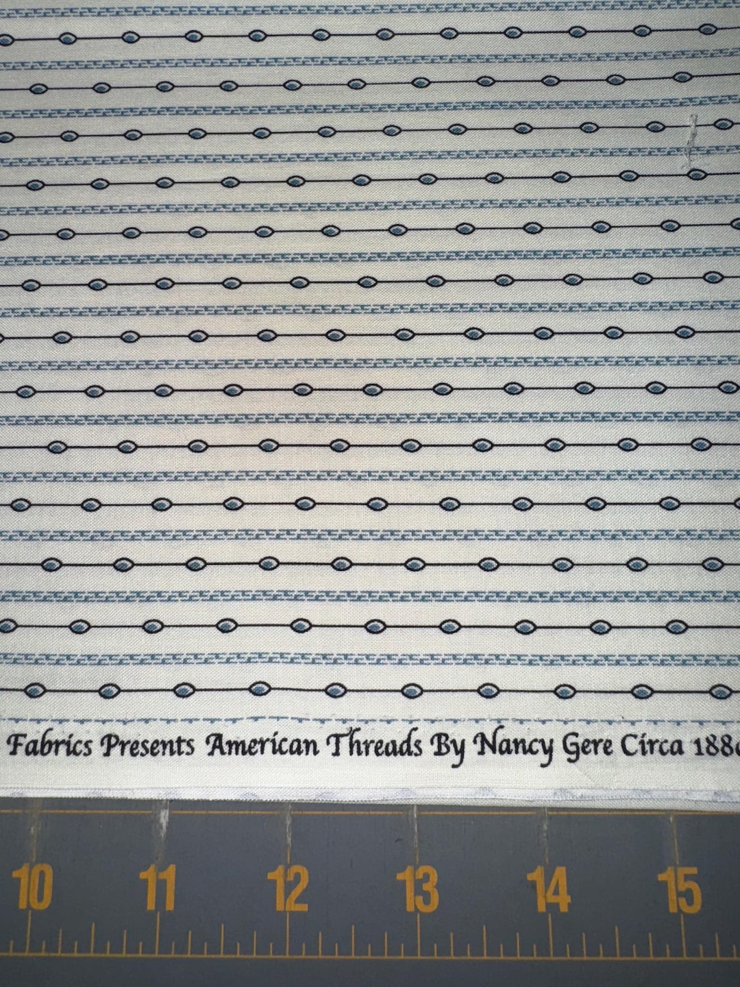 1/2 Yd “american Threads” 1800’s Reproduction Print Cotton Fabric by ...