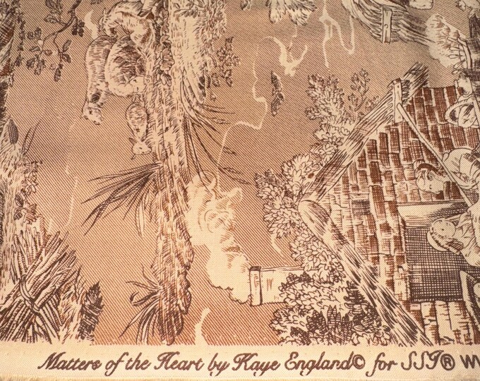 1/2 Yd Matters of the Heart 1800’s Reproduction Toile Print Cotton ...