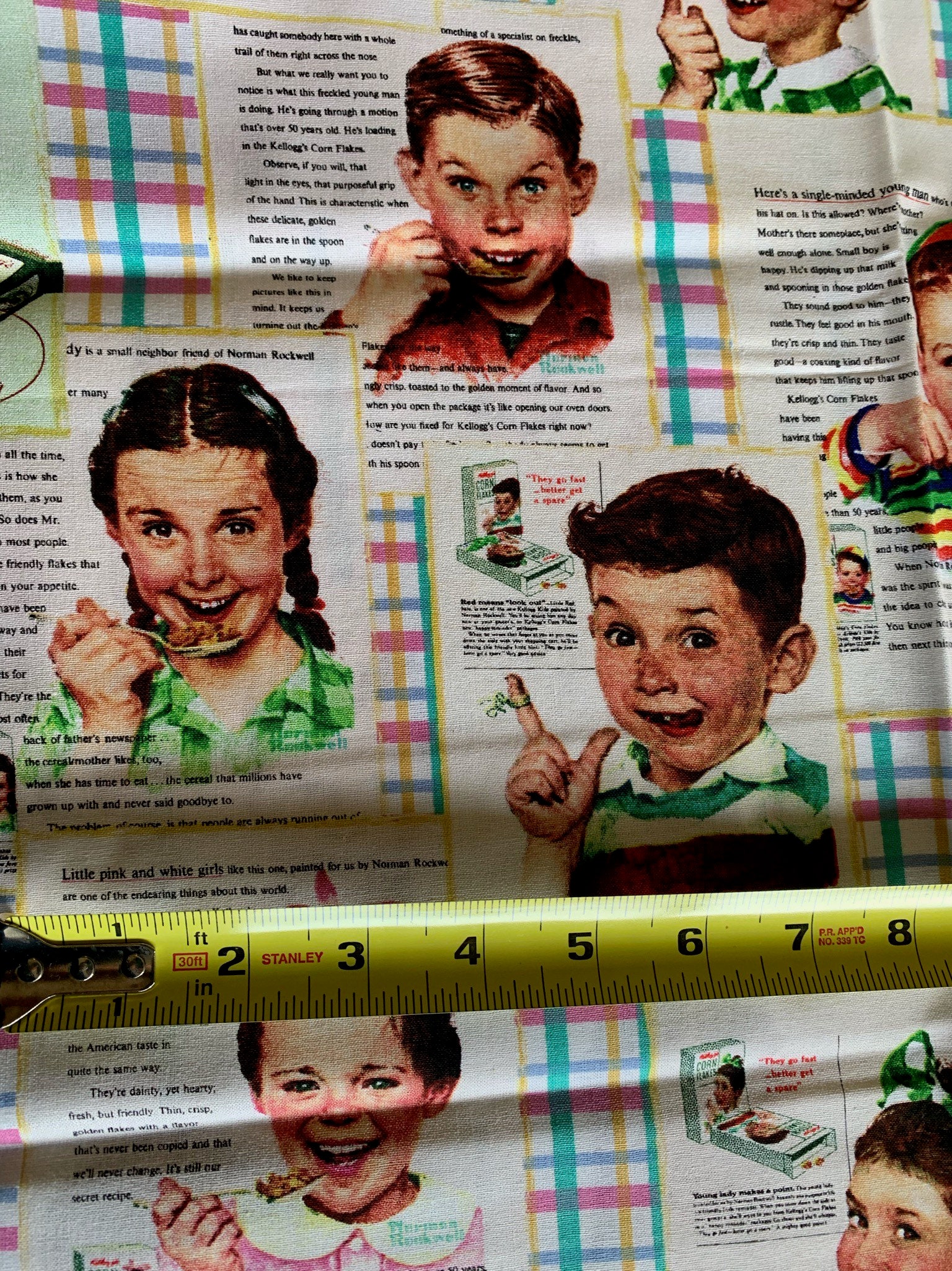 1/2 Yd Kelloggs Logo Fabric Vintage Kids Ads Patch by Springs - Etsy