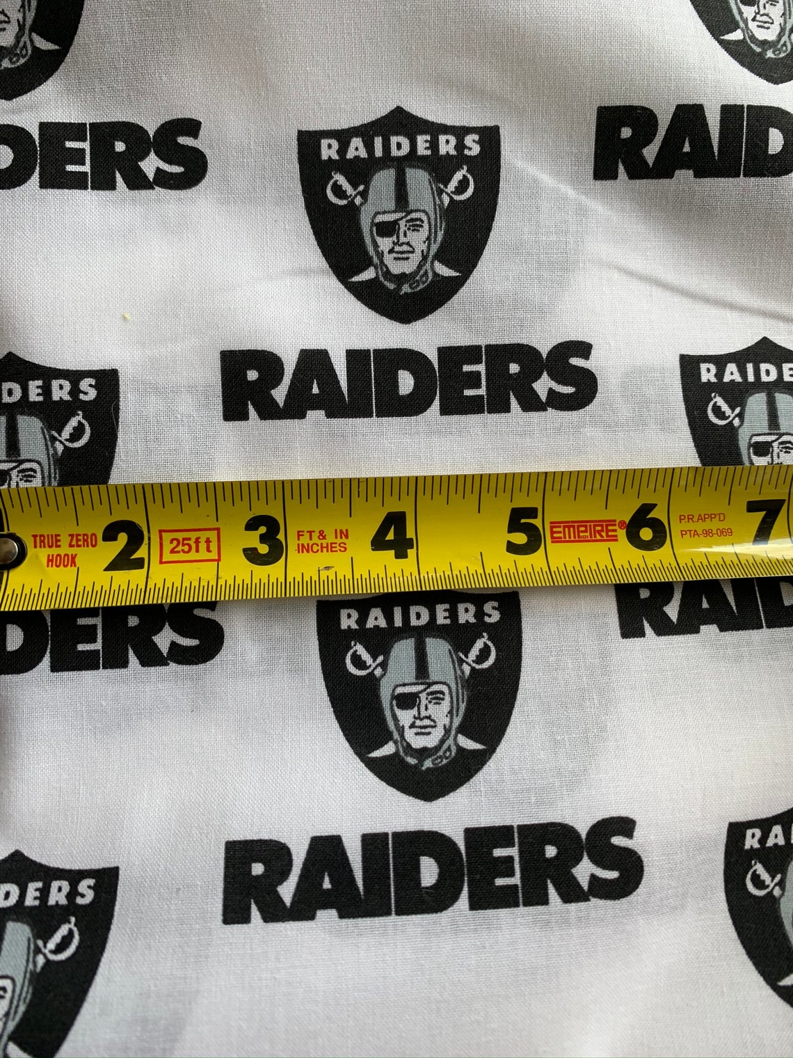 NFL Las Vegas Oakland Raiders Cotton Fabric by the Yard - Etsy