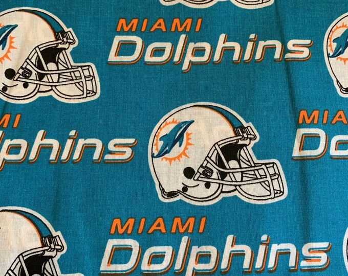 NFL Miami Dolphins Fabric Swatch 14”x9” - Etsy