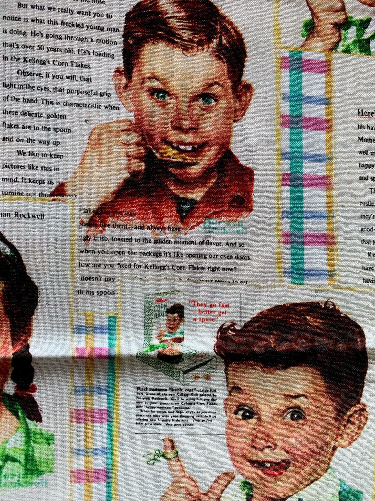 1/2 Yd Kelloggs Logo Fabric Vintage Kids Ads Patch by Springs - Etsy