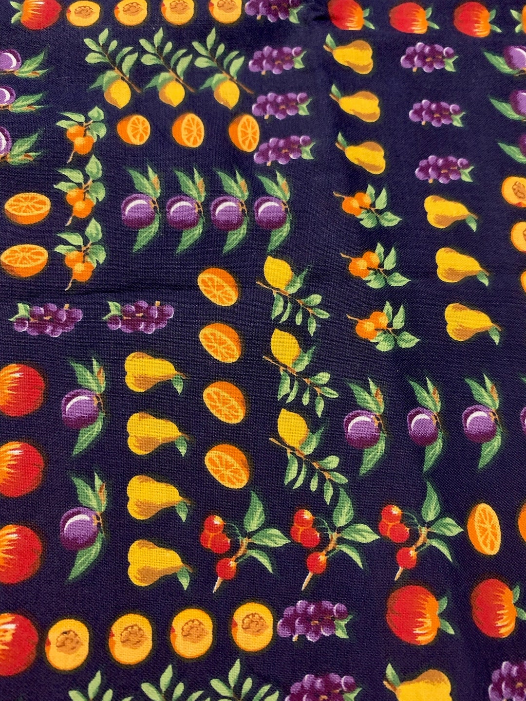 32” Vintage Fruit Print by Karen Jarrar for Marcus Brothers Cotton ...