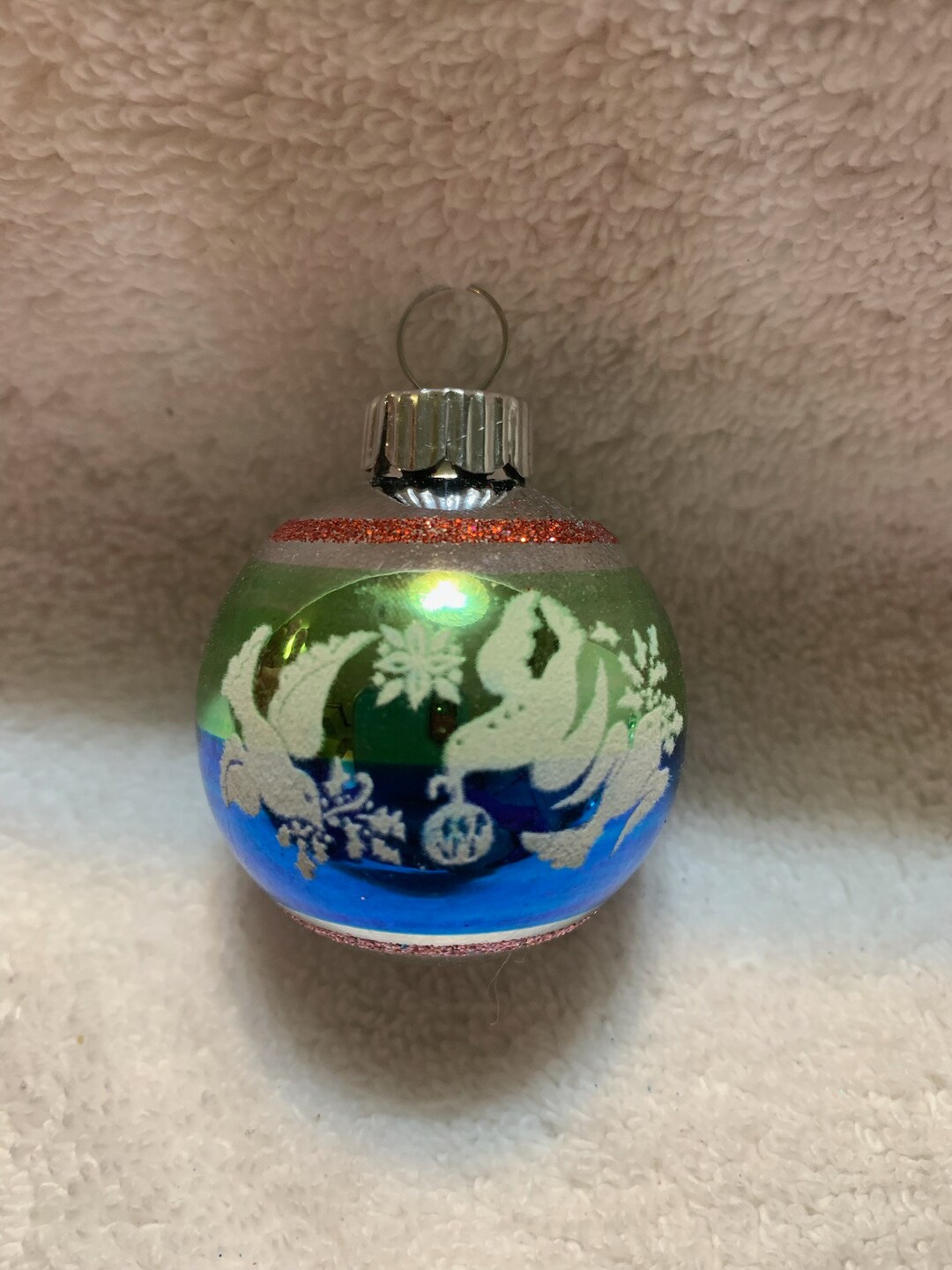 Shiny Brite by RADKO Glass Stencil Christmas Ornament 2” - Etsy