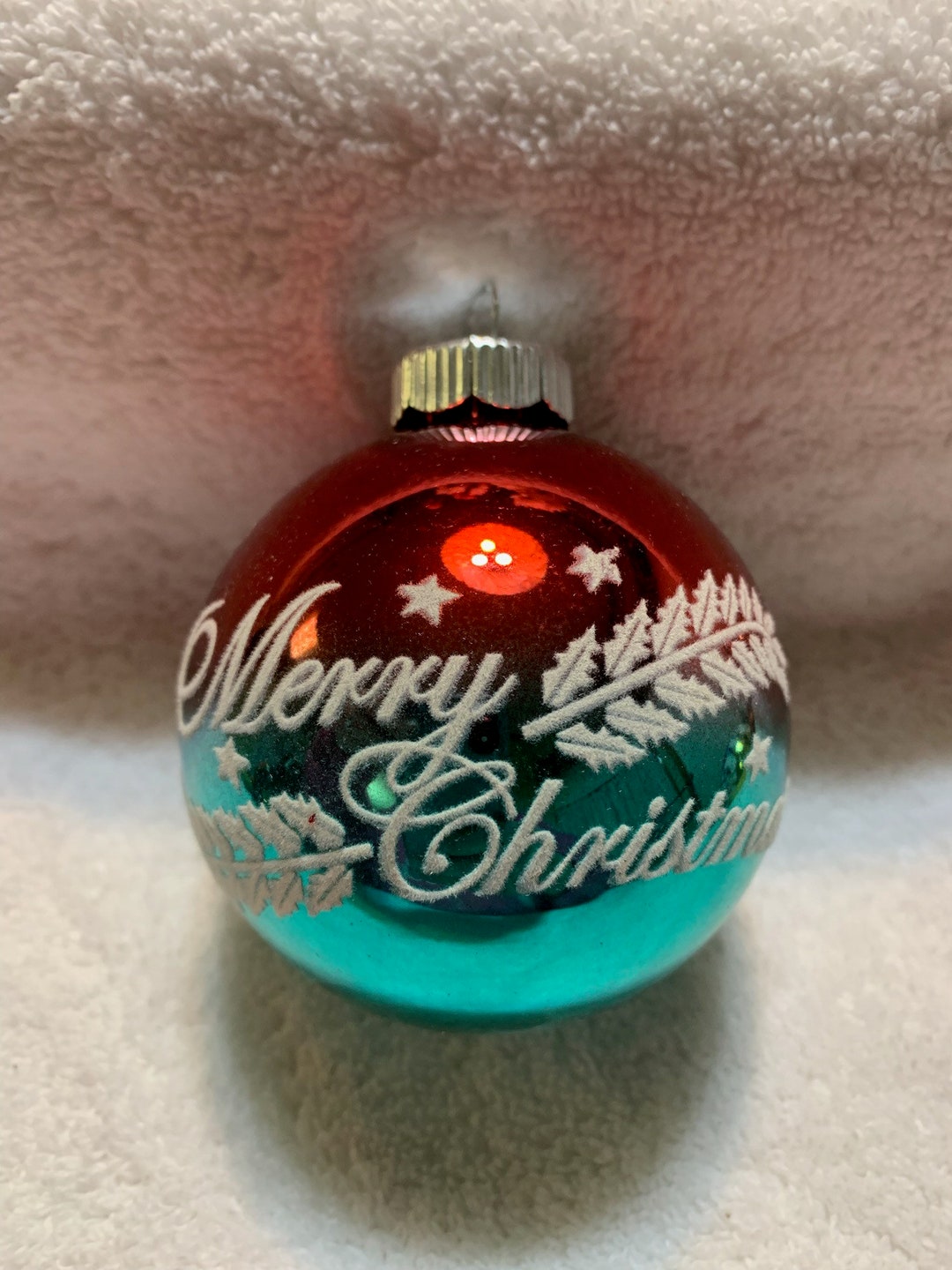 Shiny Brite by RADKO Glass Stencil Large Christmas Ornament 3.5” - Etsy