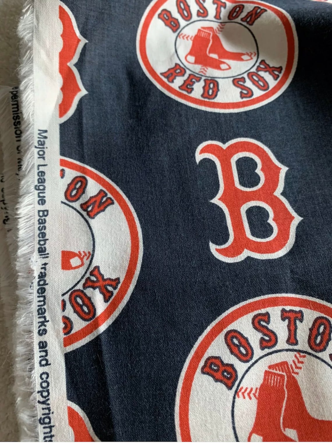 MLB Boston Red Sox Fabric Swatch 14x9 - Etsy