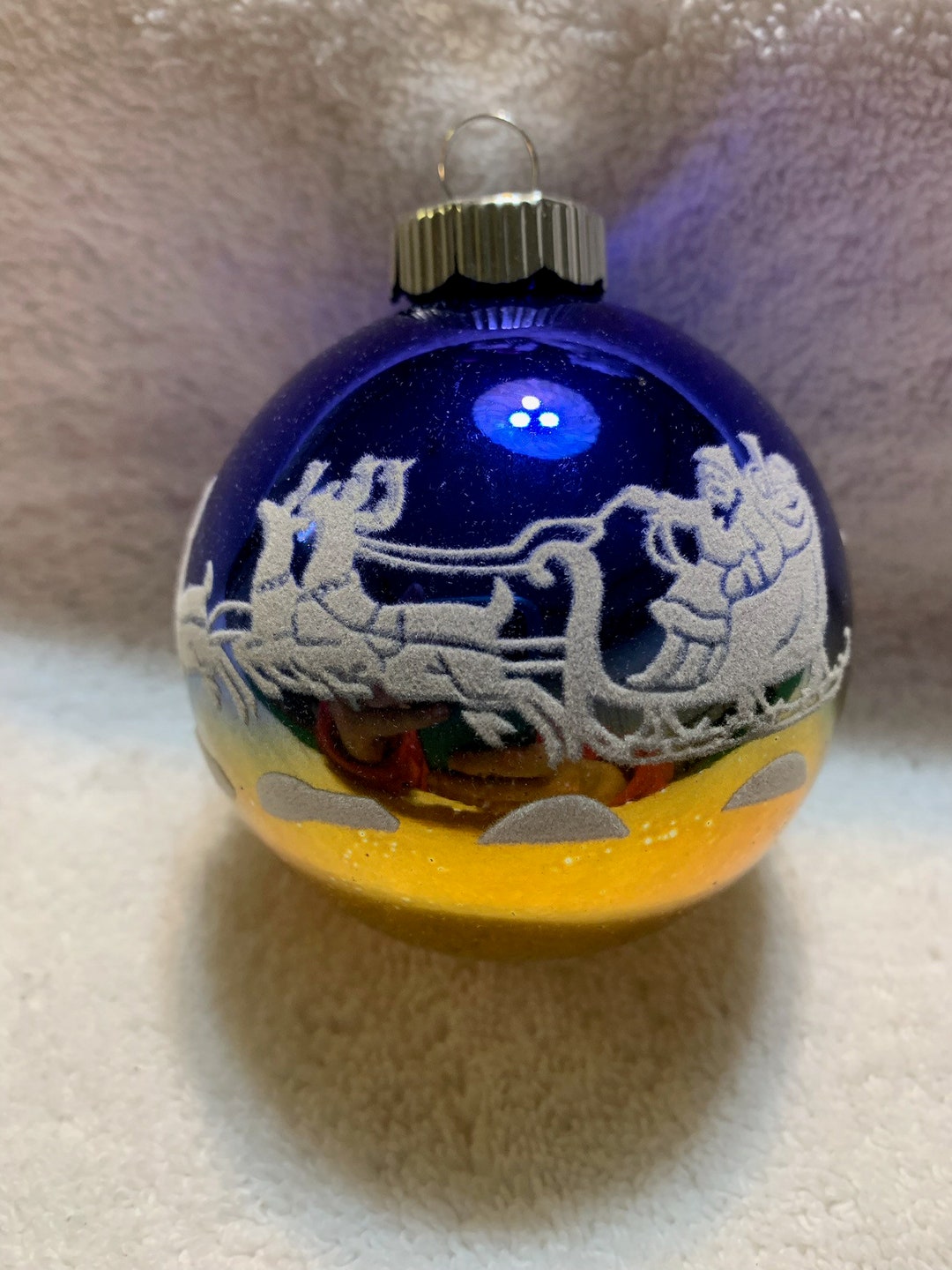 Shiny Brite by RADKO Glass Stencil Large Christmas Ornament 3.5” - Etsy