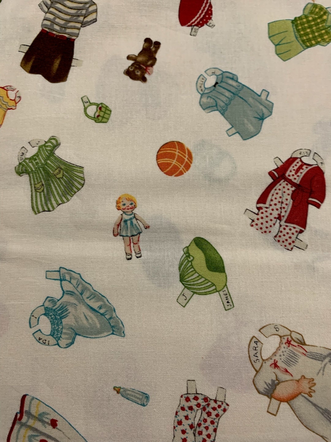Fat Quarter “hop Skip Jump” Paper Doll Print American Jane Sandy Klop ...