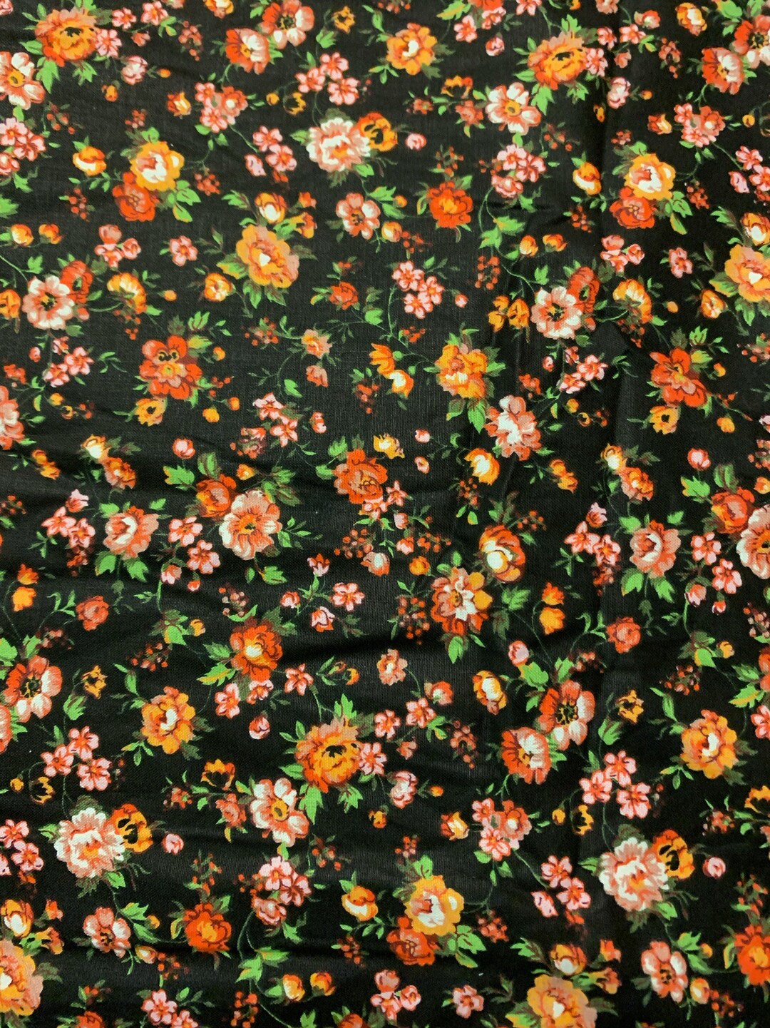 1/2 Yd Vintage Flowers Floral Calico Cotton Fabric 1227 - Etsy