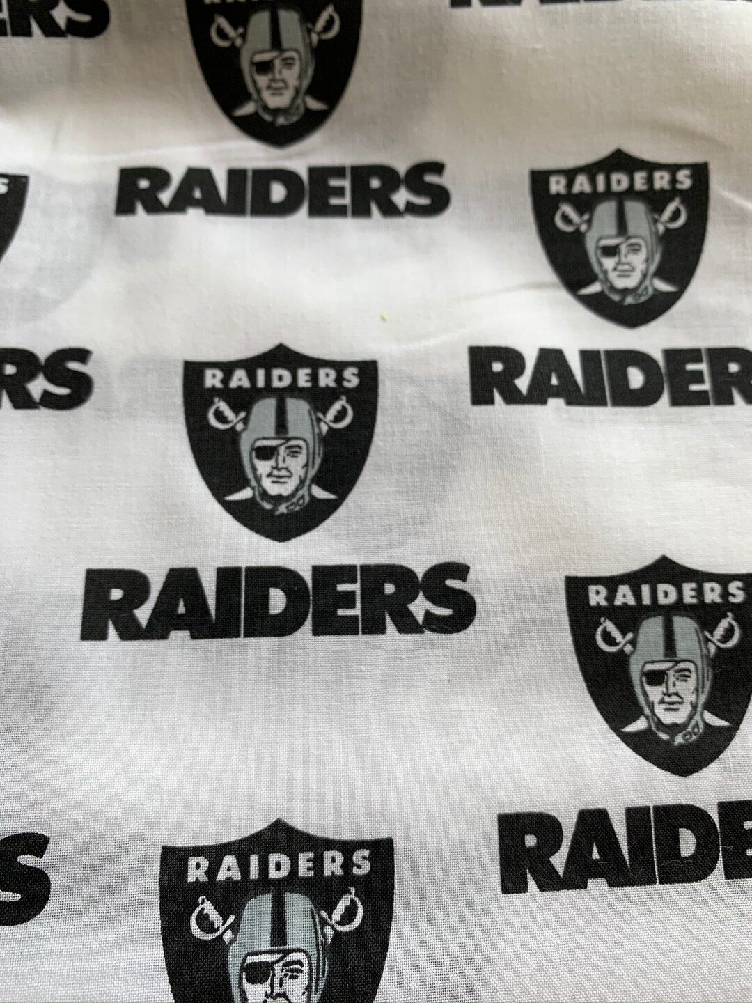 NFL Las Vegas Oakland Raiders Cotton Fabric by the Yard - Etsy