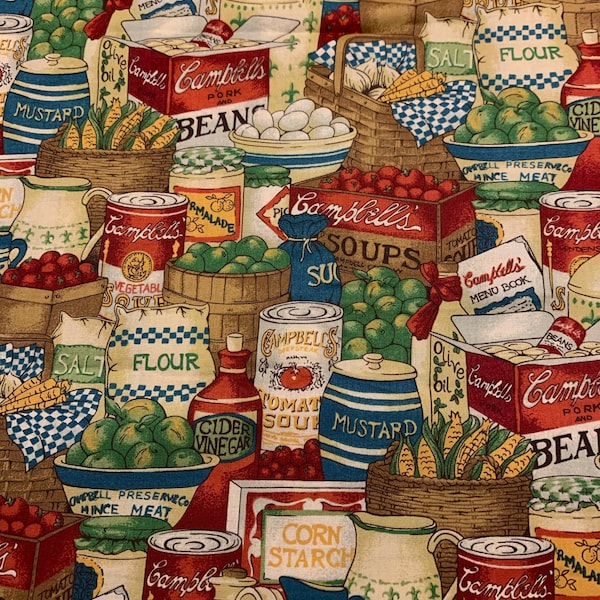 Campbell Soup Fabric - Etsy