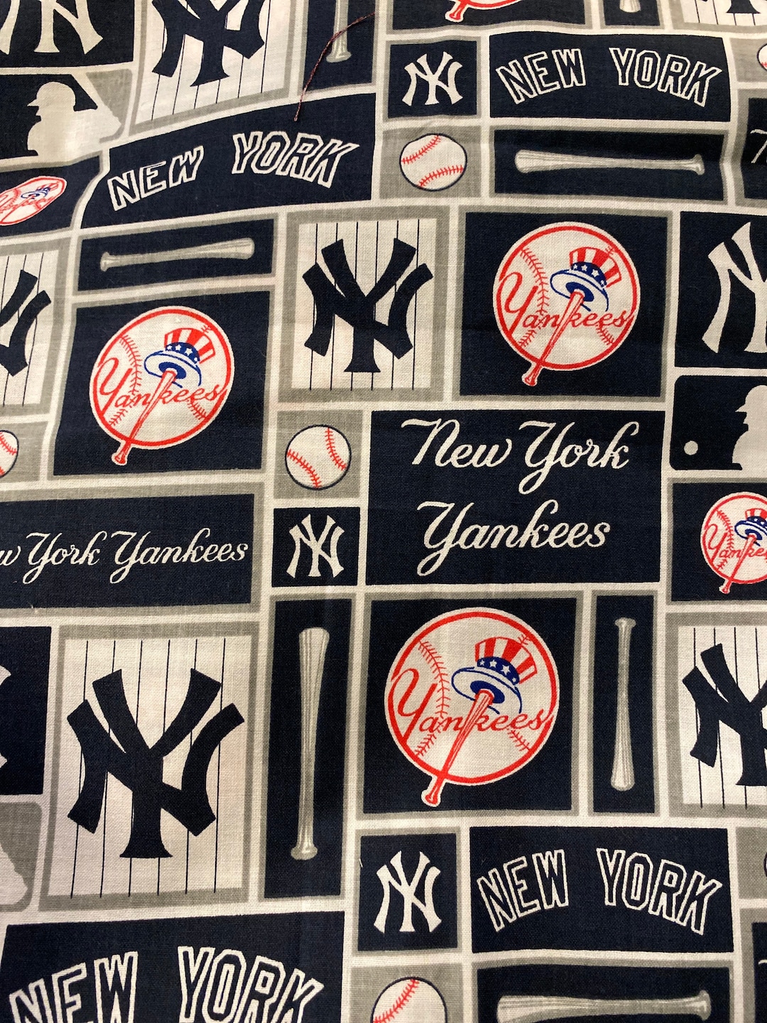 MLB New York Yankees Fabric Swatch 14”x9” - Etsy