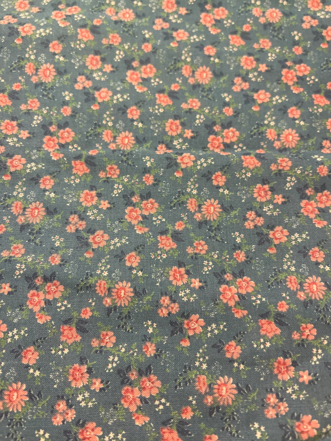 17” Vintage Small Flowers Floral Calico Cotton Fabric by Peter Pan 1894 ...