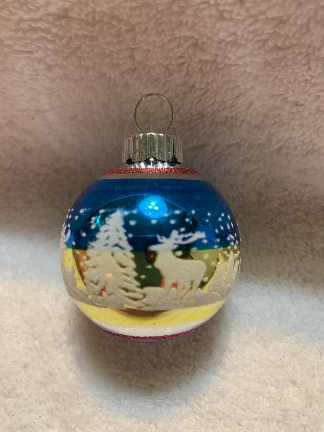 Shiny Brite by RADKO Glass Stencil Christmas Ornament 2” - Etsy
