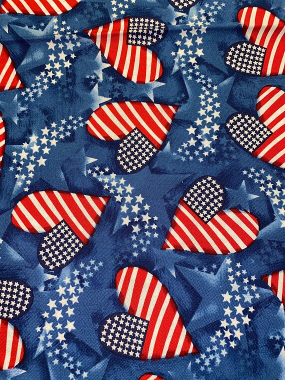 Vintage Patriotic American Flag Heart Print by Timeless | Etsy