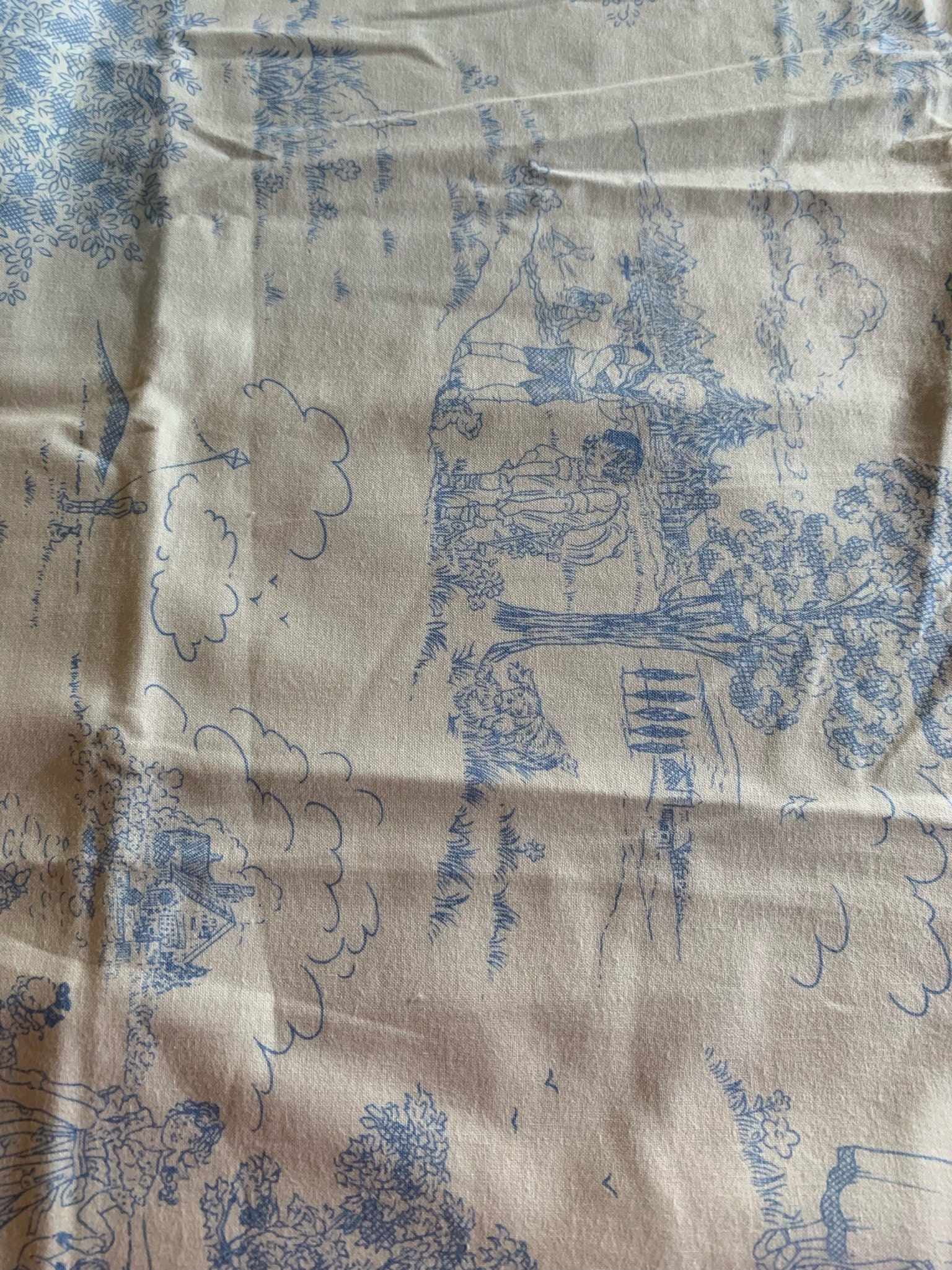 1/2 YD Vintage Cute to Boot Kids Toile Cotton Fabric by - Etsy