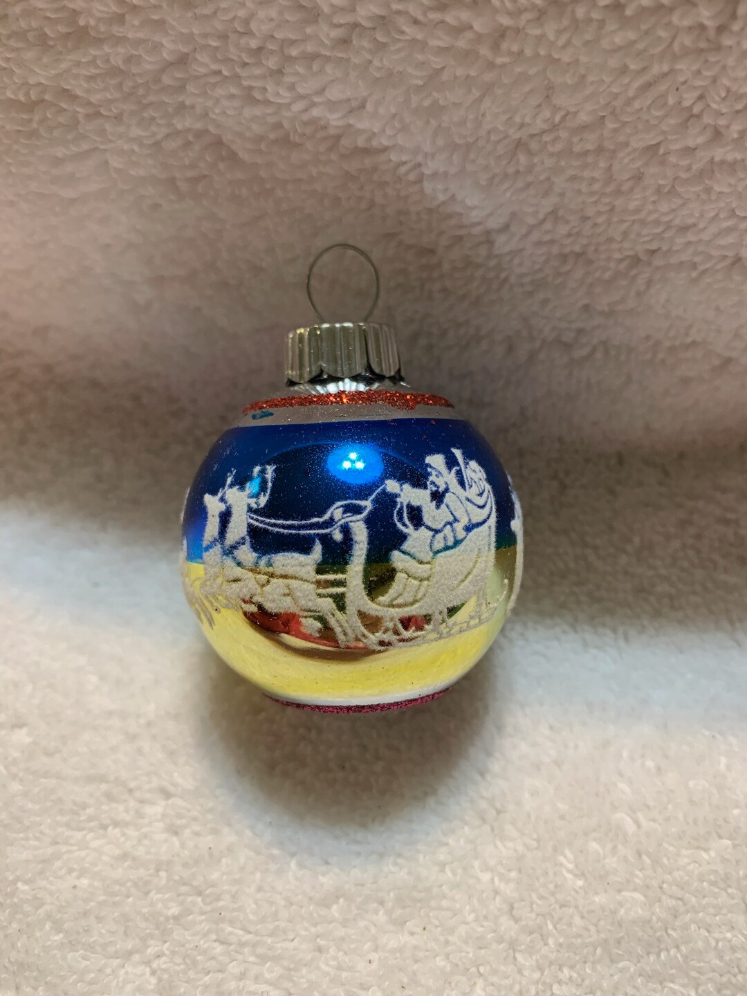 Shiny Brite by RADKO Glass Stencil Christmas Ornament 2” - Etsy
