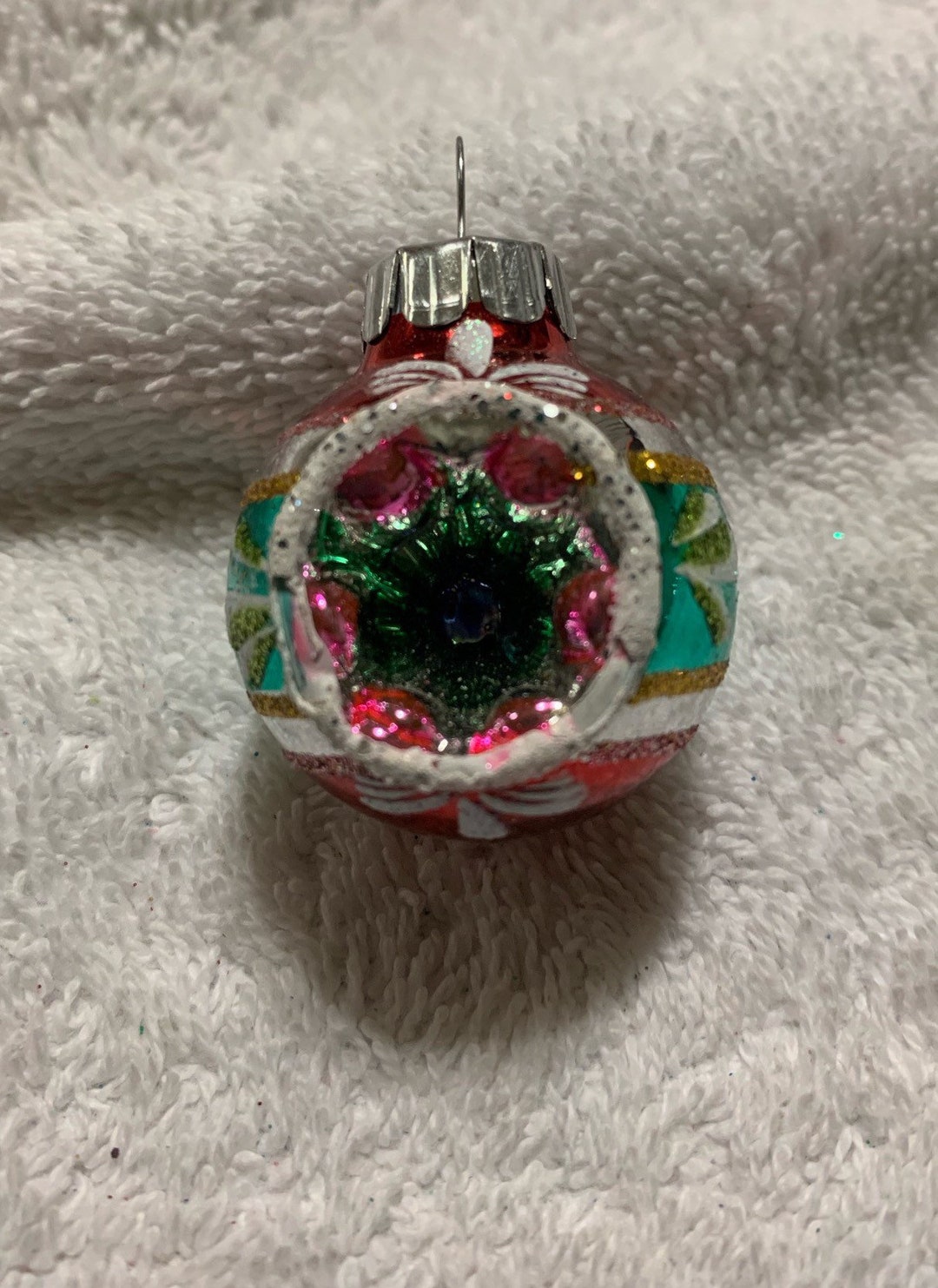 Shiny Brite by RADKO Glass Indent Reflector Feather Tree Christmas ...