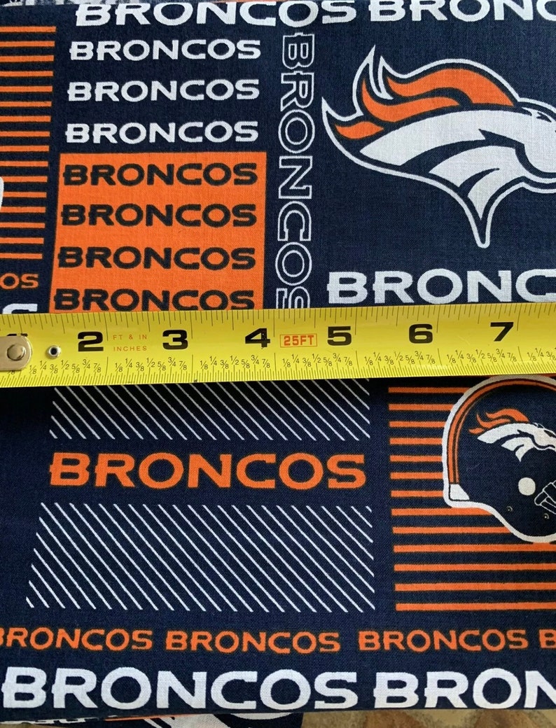 NFL Denver Broncos Cotton Fabric Swatch 14x9 - Etsy