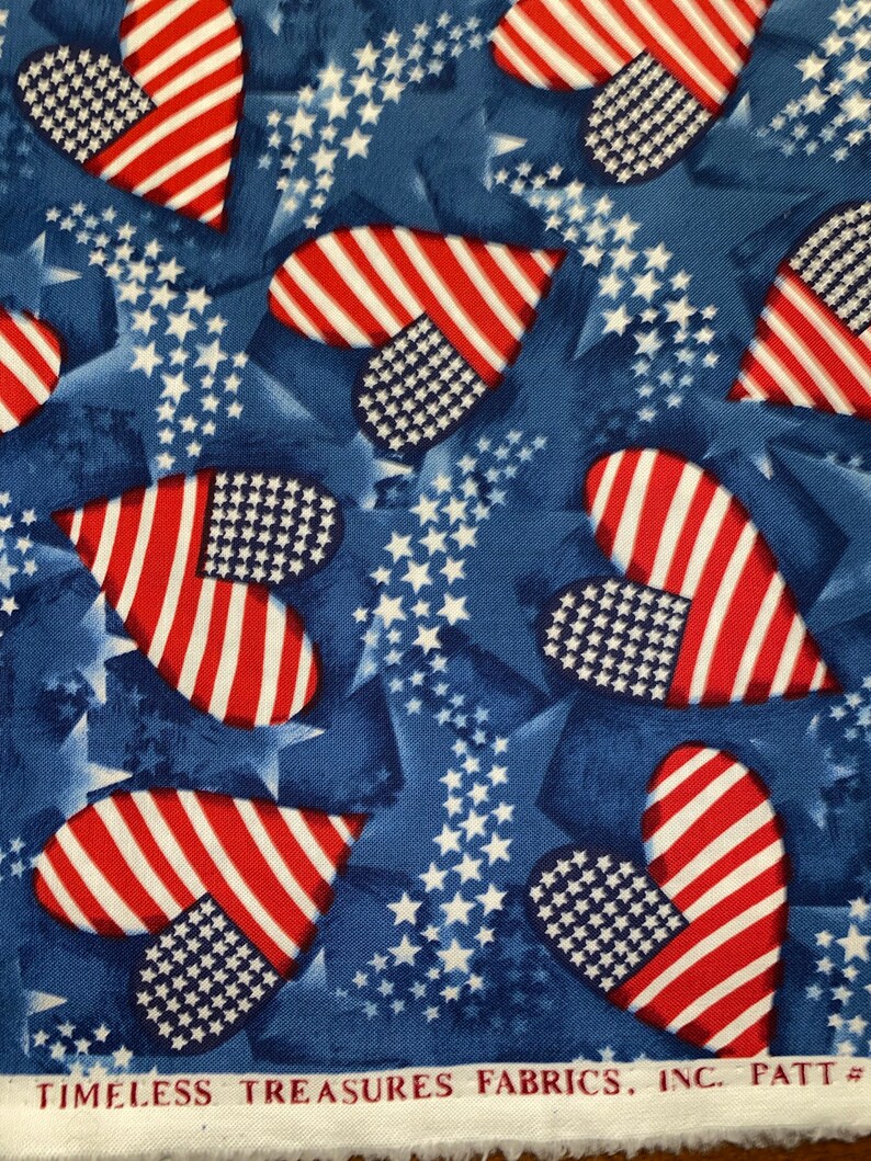 Vintage Patriotic American Flag Heart Print by Timeless | Etsy