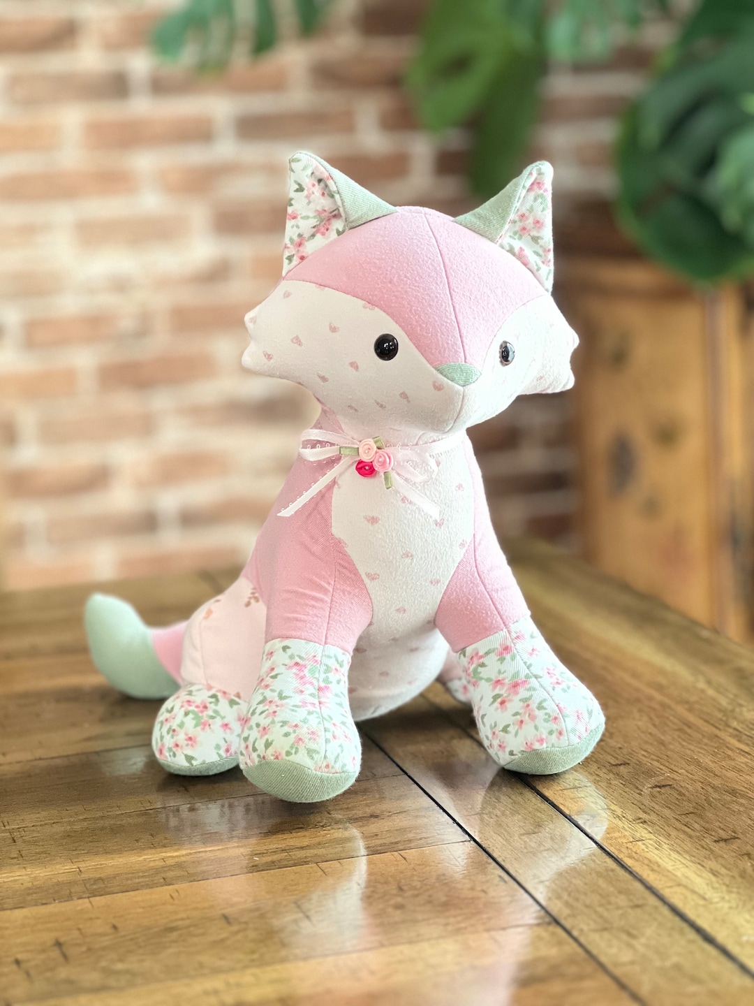 Custom Keepsake Fox Toy Made From Outgrowing Baby Clothes, Personalized ...