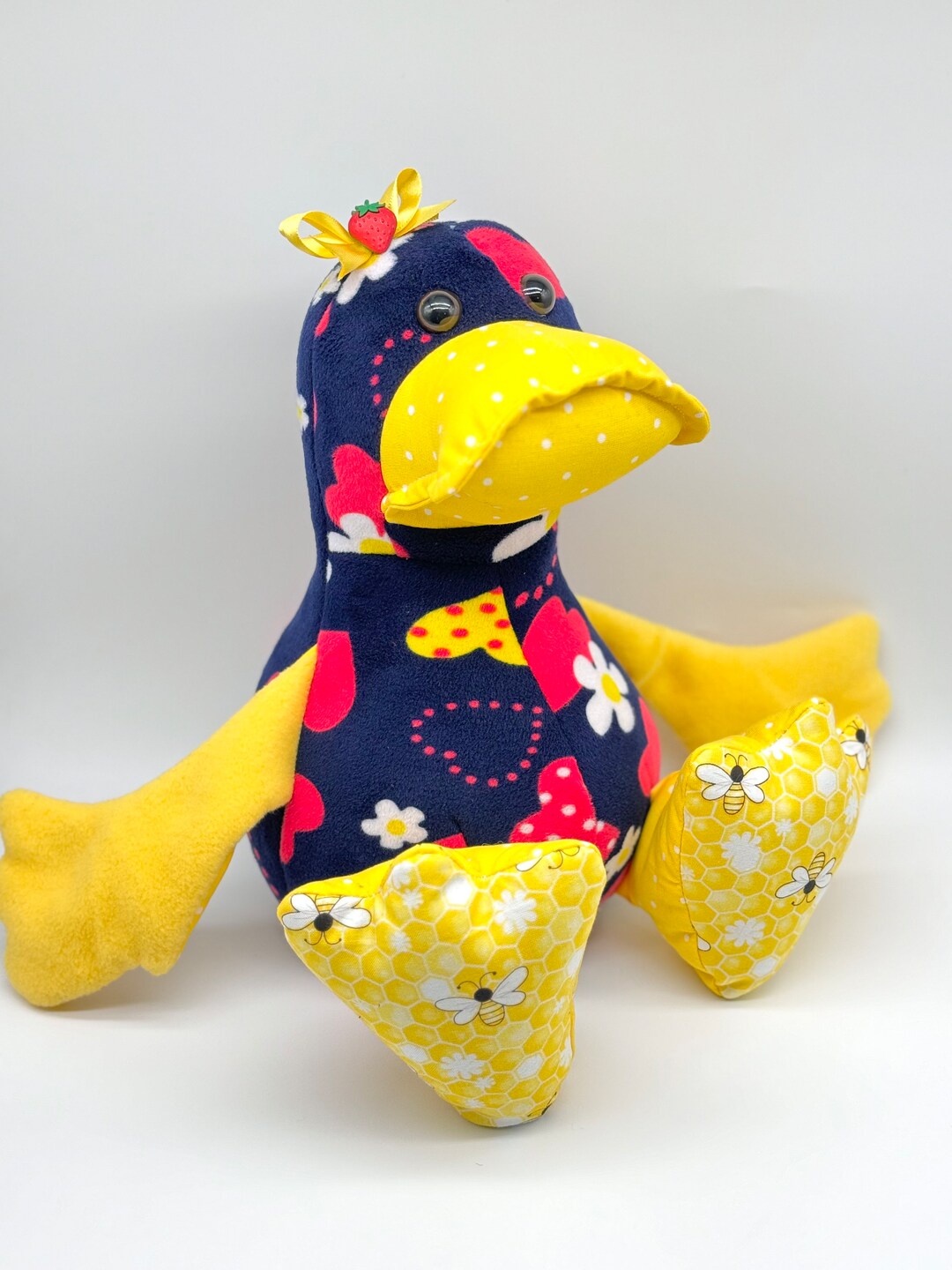 Duck Custom Stuffed Animal Made Out of Baby Clothes, Adorable ...