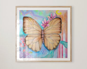 Monarch Print Butterfly Art Print Abstract Wall Art - Etsy