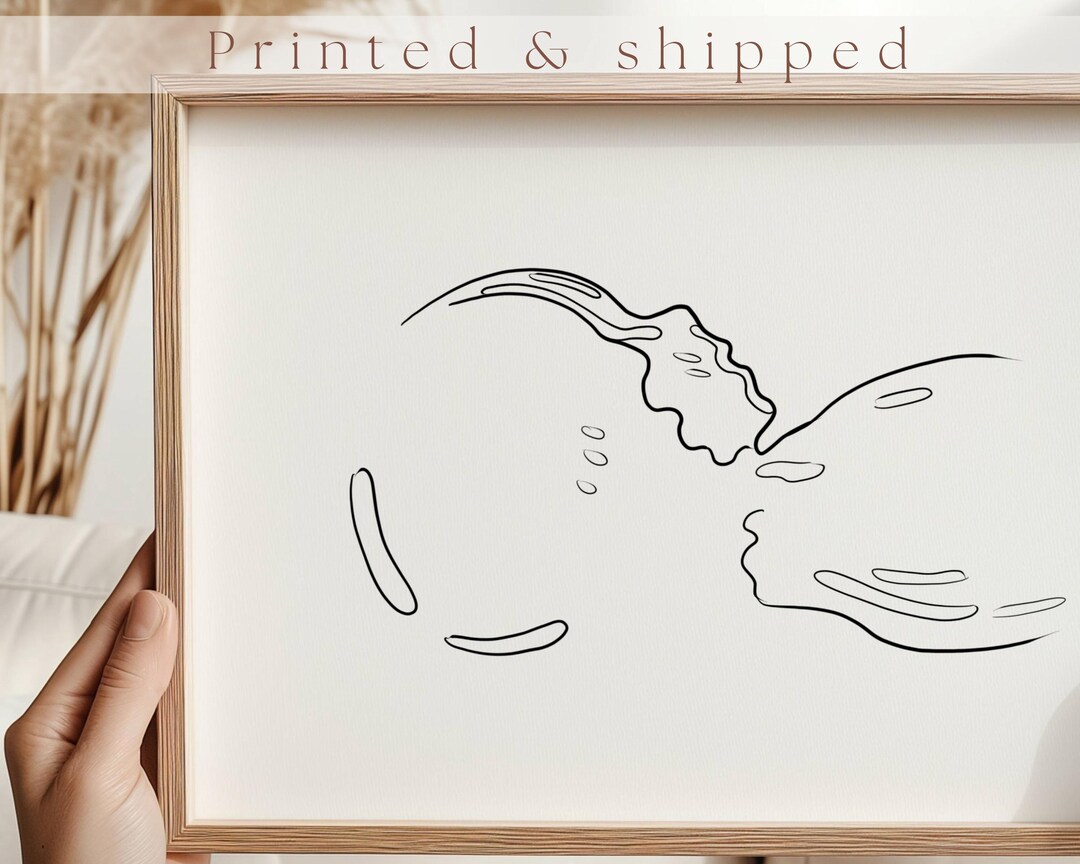 Personalized Ultrasound Baby Scan, Printed Ultrasound Print, Line Art ...