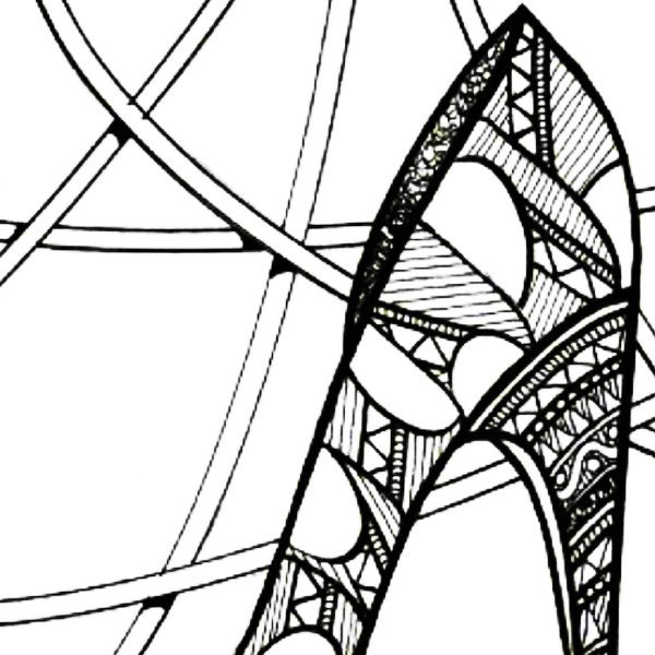 Fashion Shoes, Coloring Book Page, Digital Download, Designer Shoe ...