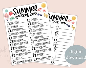 Summer Bucket List - Etsy